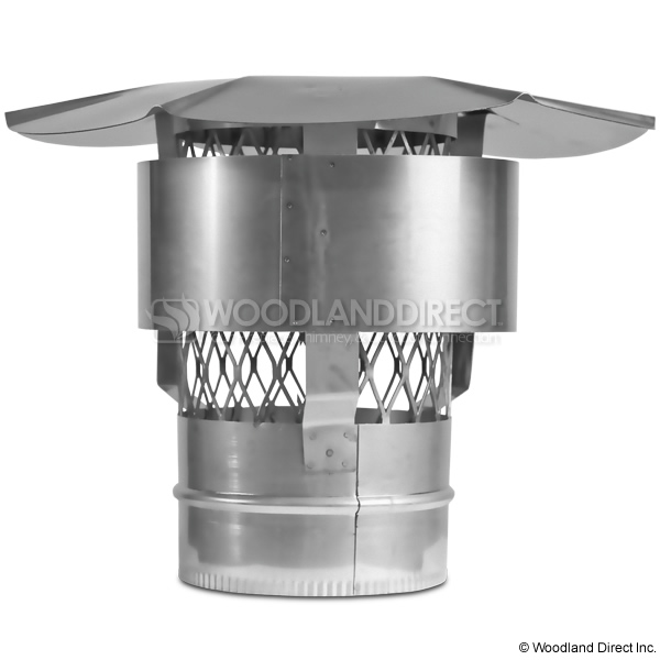 Champion 12" Chimney Liner Cap with Screen and Wind Guard | Woodland Direct