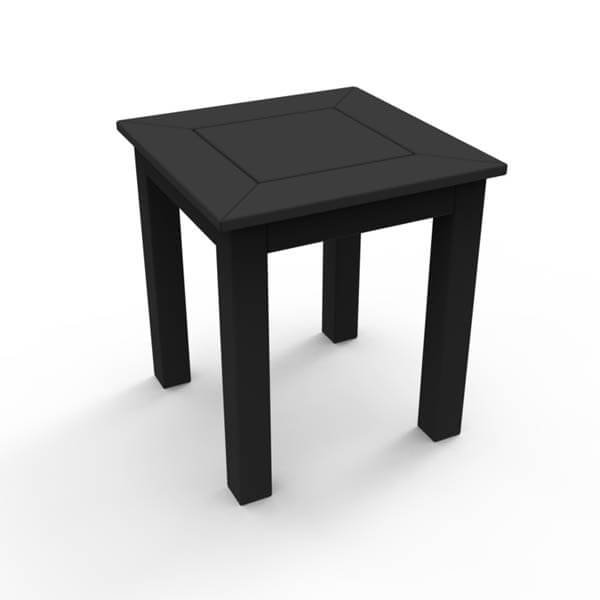 DEX Square Side Table - Black Frame | Woodland Direct