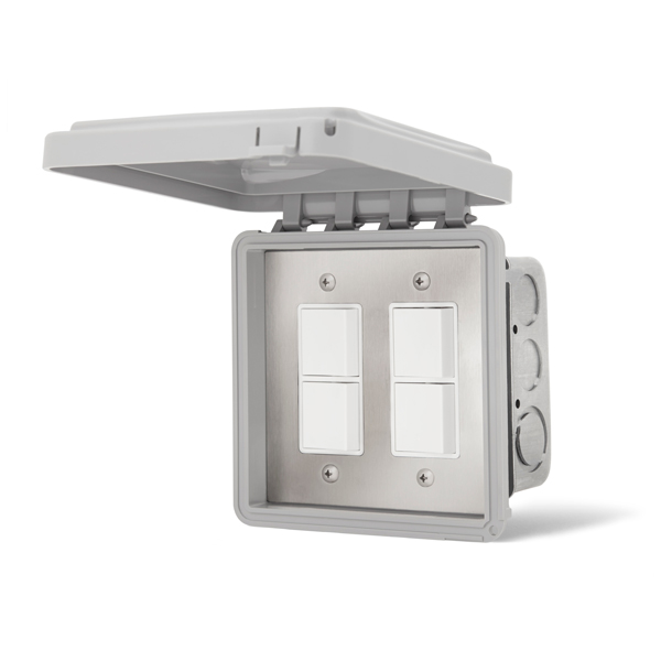 Infratech In-Wall Dual Duplex Switch for Flush Mounting | Woodland Direct