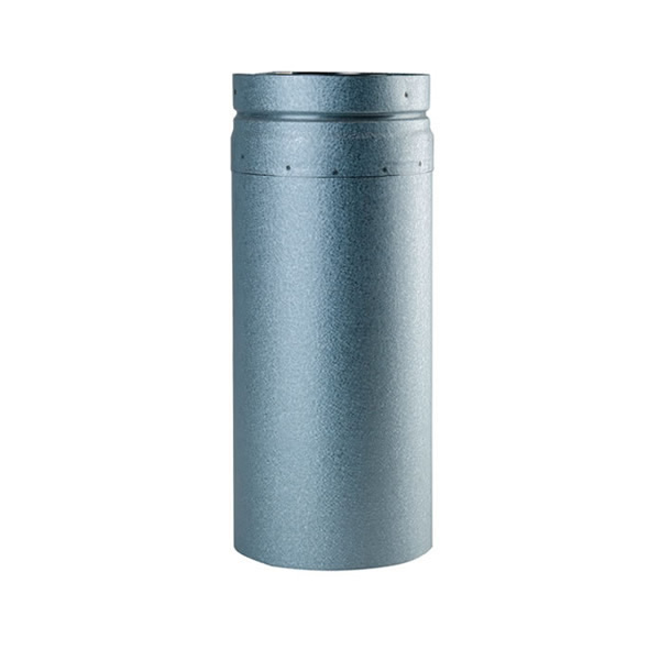 16" Unpainted Pellet Vent Pipe Slip Section - 3" Dia | Woodland Direct