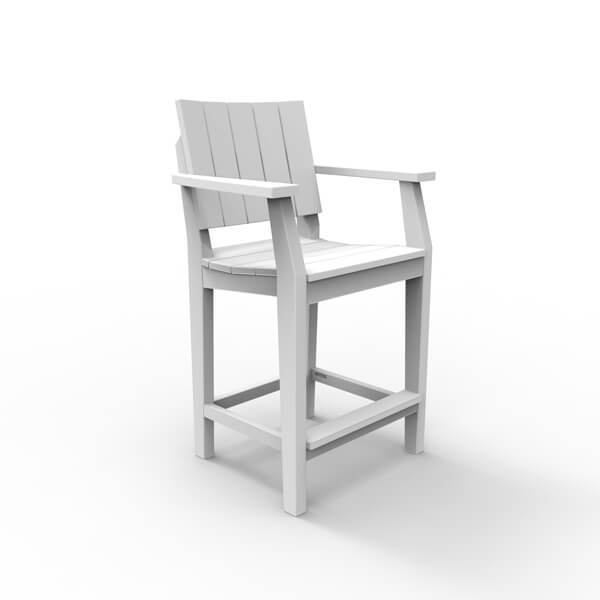MAD Balcony Arm Chair - White Frame | Woodland Direct