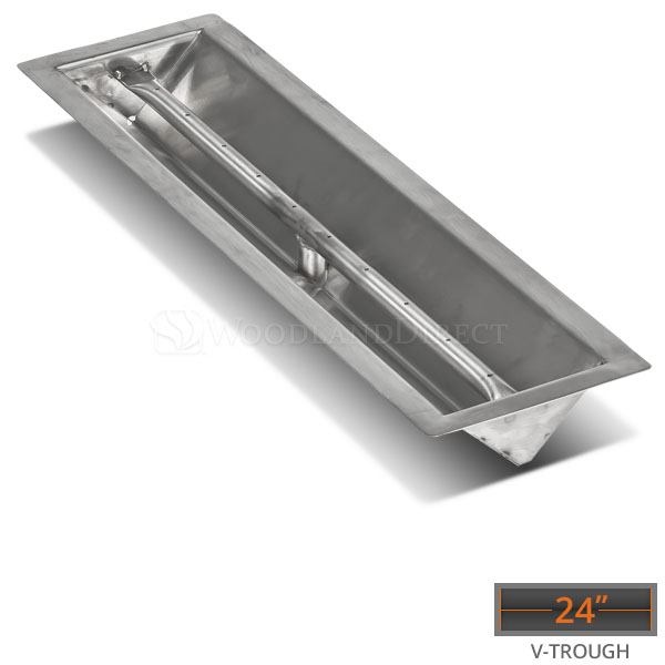Linear Trough Drop-in Burner System - 24" Match Lit | Woodland Direct