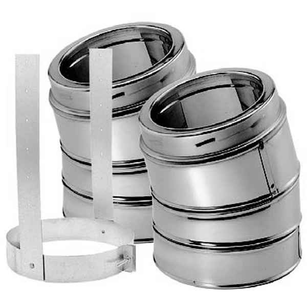 6" DuraTech 15° Galvalume Elbow Kit | Woodland Direct