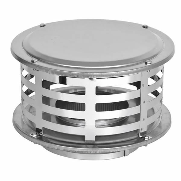 7" Ventis 430 Stainless Steel Standard Rain Cap | Woodland Direct