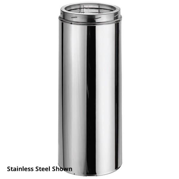 7" DuraTech Stainless Steel Chimney Pipe - 9" length | Woodland Direct