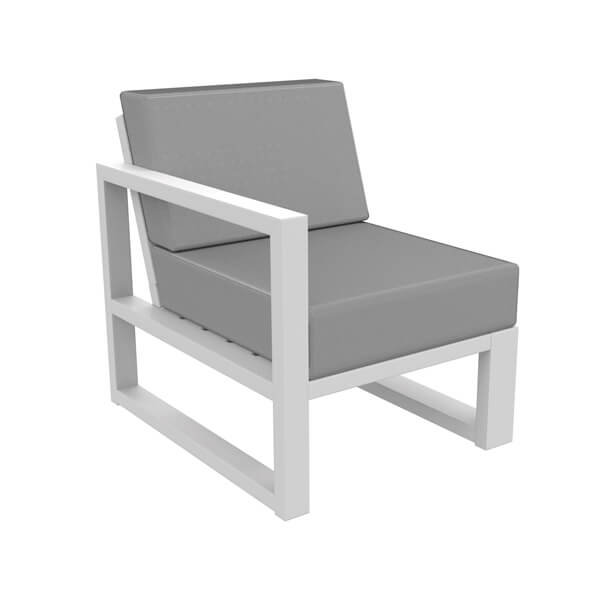 MIA Single Left Arm Facing - White Frame | Woodland Direct