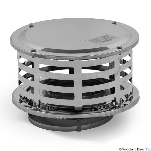 8" Ventis 316L Stainless Steel Standard Rain Cap | Woodland Direct