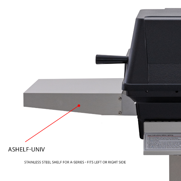 PGS Stainless Steel Side Shelf for A-Series Carts | Woodland Direct