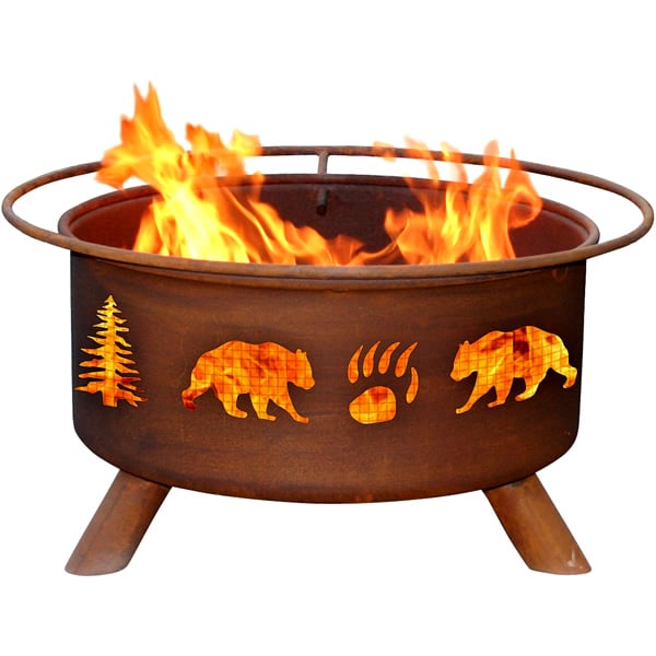 Bear & Trees Fire Pit | Woodland Direct