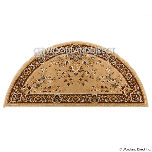 Beige Oriental 44"x22" Half Round Wool Fireplace Hearth Rug | Woodland ...