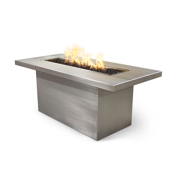 Bella Linear Stainless Steel Fire Pit Table | Woodland Direct