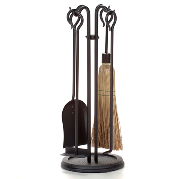 Black Wrought Iron Hook 4 Piece Tool Set | Woodland Direct