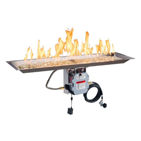 Crystal Fire Plus Linear Electronic Burner System - 42" x 12 ...