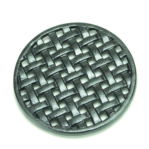 Cast Iron Round Lattice Wood Stove Trivet | Woodland Direct