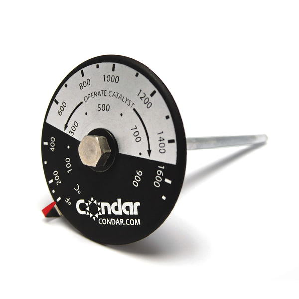 Catalytic Thermometer, 1" Probe with 1.5" Dial | Woodland Direct