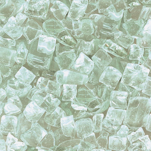 Clear - 1/2" Fire Glass- 10 lbs. | Woodland Direct
