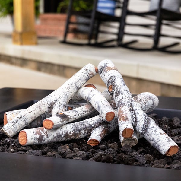FlameCraft Wild Birch Outdoor Log Set | Woodland Direct