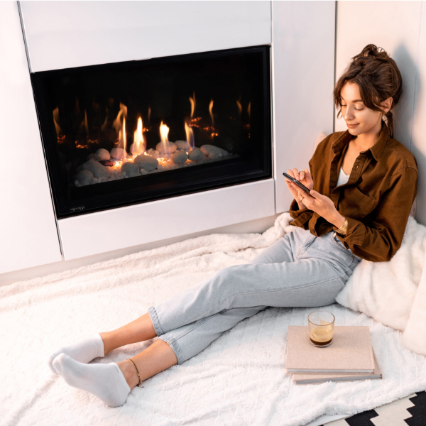 Montigo eDelRay Square Electric Fireplace – 42” | Woodland Direct