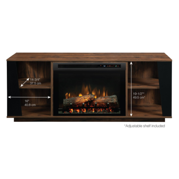 Dimplex Arlo Media Console Electric Fireplace With Logs | Woodland Direct