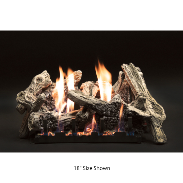 Empire Driftwood Burncrete Vented Gas Log Set | Woodland Direct