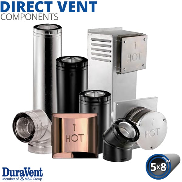 5" x 8" Diameter DuraVent DirectVent Pro Components | Woodland Direct