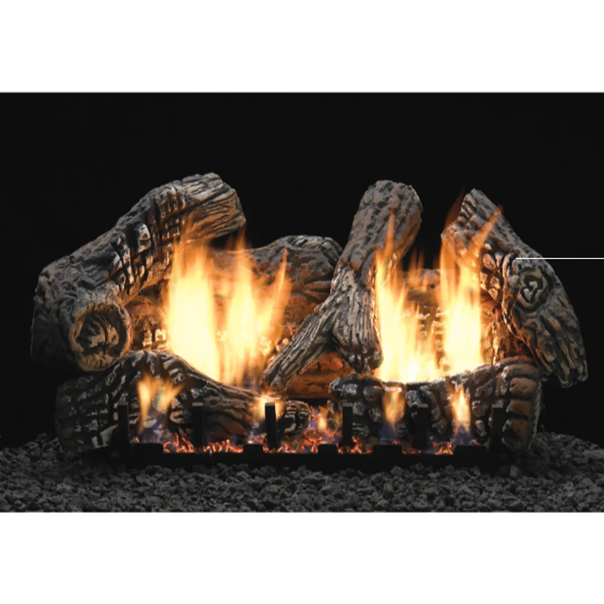 Empire Super Charred Oak Vented Gas Log Set | Woodland Direct