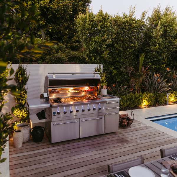 American Made Grills Encore Cart-Mount Hybrid Grill -54" | Woodland Direct