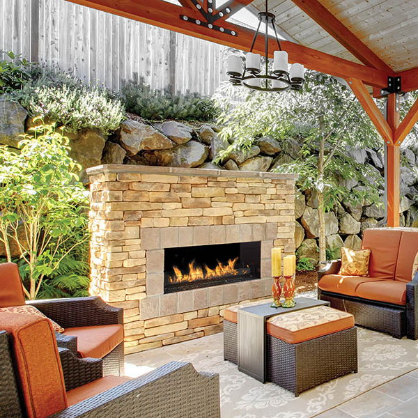 Fire Garden Linear Outdoor Gas Fireplace - 64" | Woodland Direct