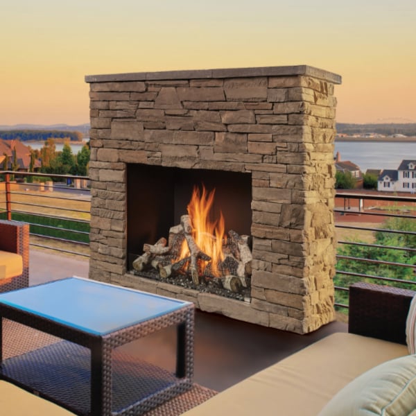Fire Garden Traditional Outdoor Gas Fireplace - 40" | Woodland Direct
