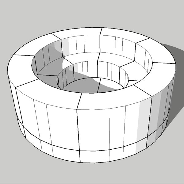 Pre-Engineered Masonry Fire Ring - 44" | Woodland Direct