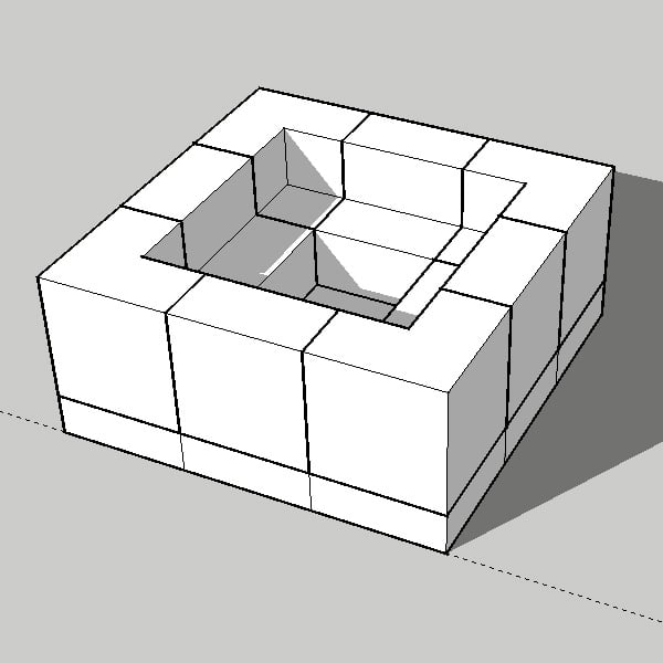 Pre-Engineered Square Masonry Fire Pit - 72" | Woodland Direct