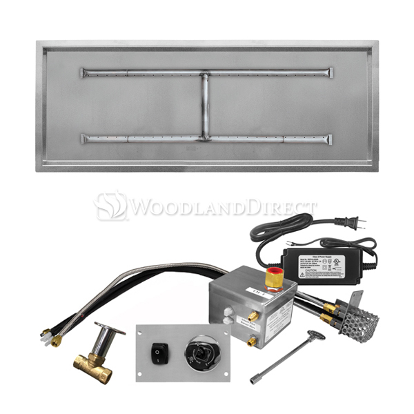 Firegear 30"x14" SS H-Burner System - Electronic | Woodland Direct