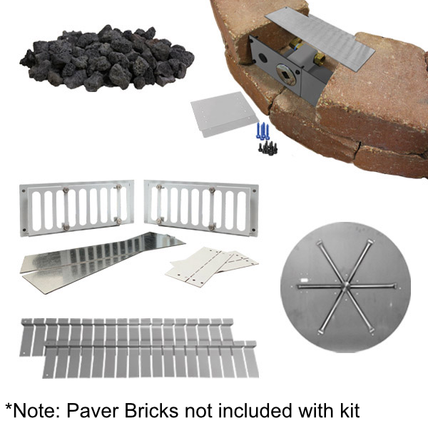 Firegear 34" Round DIY Fire Pit Kit – Match-Lit | Woodland Direct