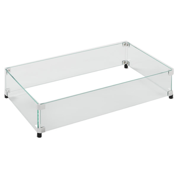 The Outdoor GreatRoom Rectangular Glass Wind Guard - 24" | Woodland Direct