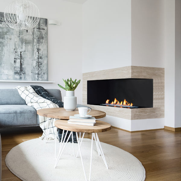 European Home H-Series Corner Ventless Natural Gas Fireplace - 72 ...