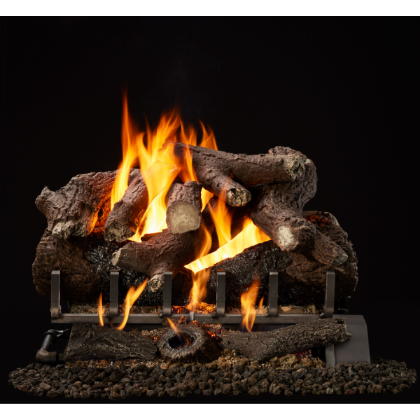 Outdoor Lifestyles 2-Tier Heritage Oak Outdoor Vented Gas Log Set ...
