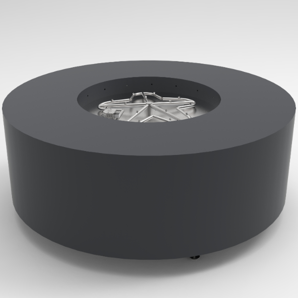 HPC Agni Round Stainless Steel Match Lit Fire Pit - 60" | Woodland Direct