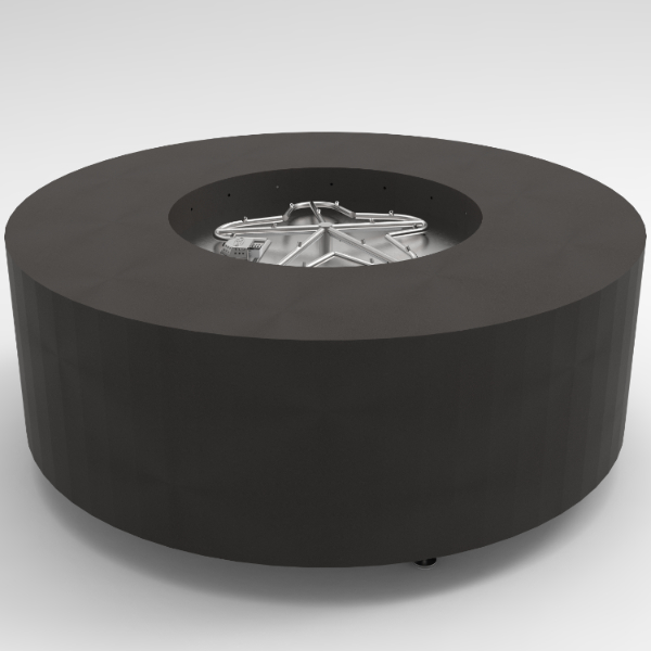 HPC Agni Round Stainless Steel Electronic Fire Pit - 48" | Woodland Direct