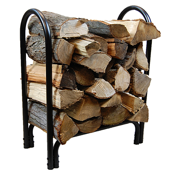HY-C 2ft Black Log Rack | Woodland Direct