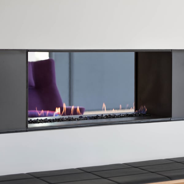European Home H-Series See-Through Ventless Natural Gas Fireplace - 72 ...