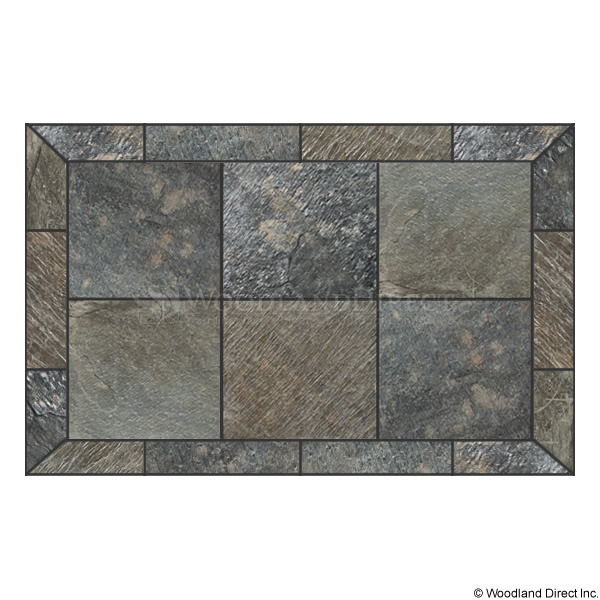 Heritage Rectangular Hearth Pad - Natural Silver Slate | Woodland Direct