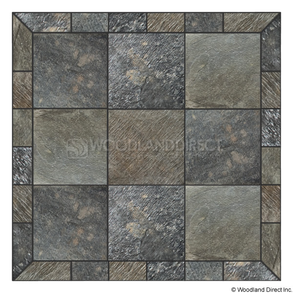 Heritage Square Wall Pad - Natural Silver Slate | Woodland Direct