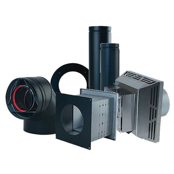 Horizontal Wall Pass Thru Installation Kit - 4" Dia | Woodland Direct