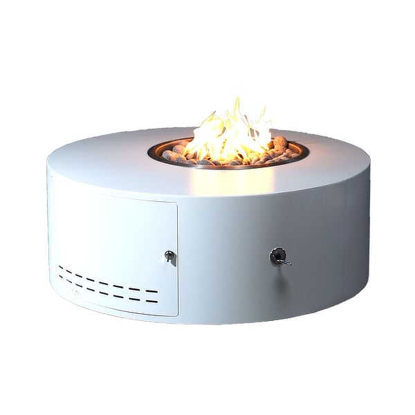 Isla Powder Coat Steel Low Profile Fire Pit | Woodland Direct