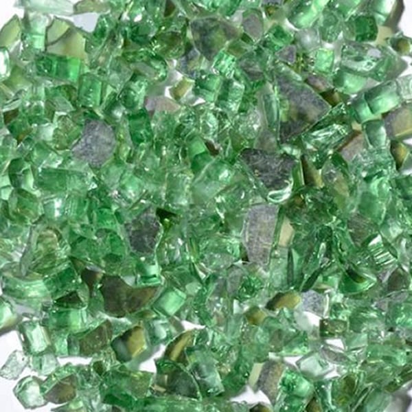 Krystal Fire Reflective Fire Glass 1/4" Reflective Green 10 | Woodland ...
