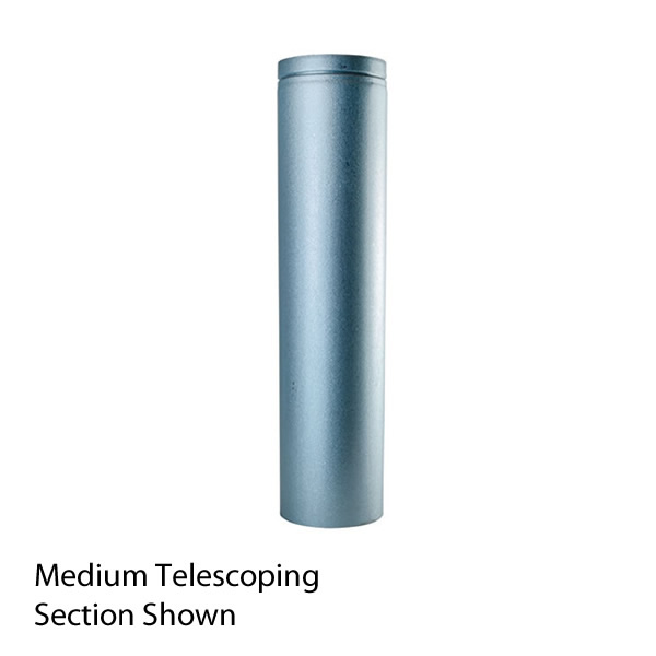 Large Direct Vent Pipe Telescoping Section - 5" Dia | Woodland Direct