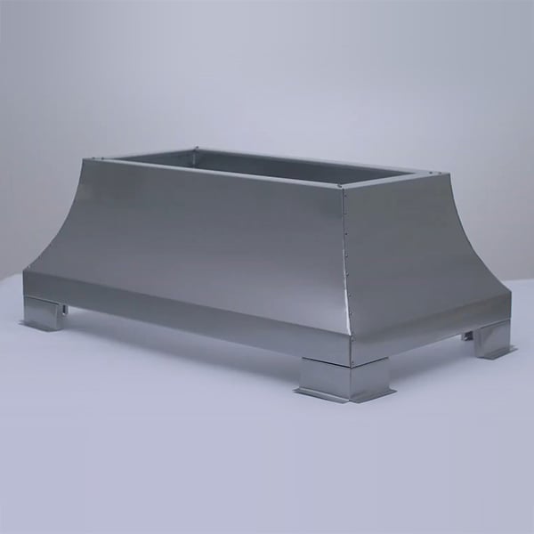 London Square Chimney Shroud - Stainless Steel | Woodland Direct