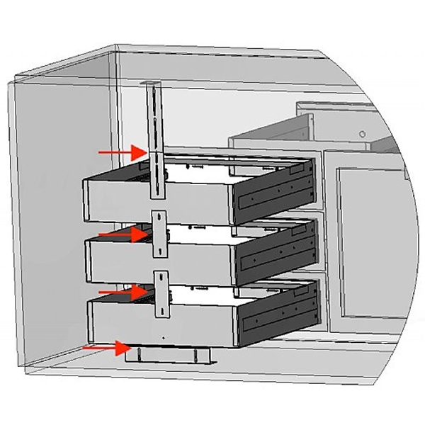 Lynx Modular Drawer Stacking Kit | Woodland Direct