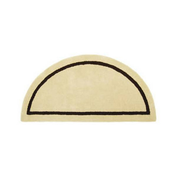 Mesa Tan Half Round Hearth Rug | Woodland Direct