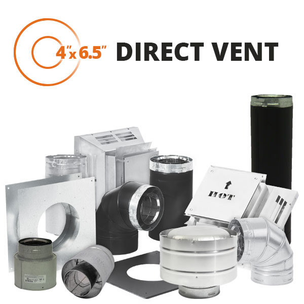 Metal-Fab Direct Vent Chimney Pipe - 4" x 6.5" | Woodland Direct